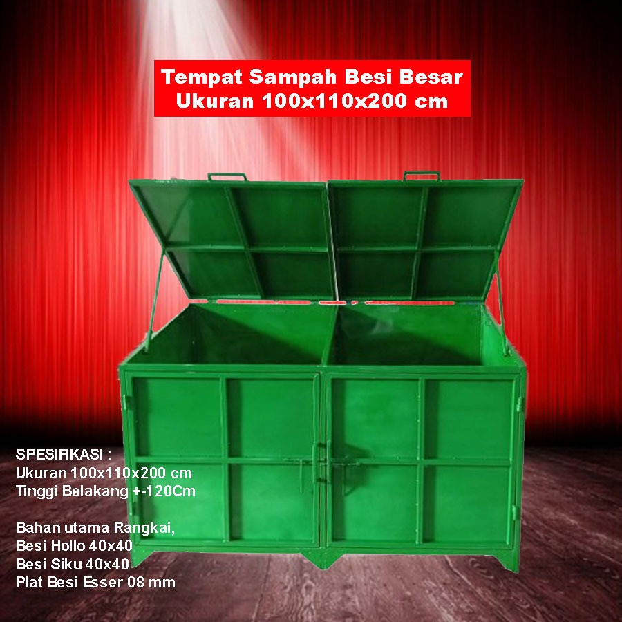 Jual Box Bak Sampah Besi Besar Kapasitas 800 & 1.000 Liter | Shopee ...