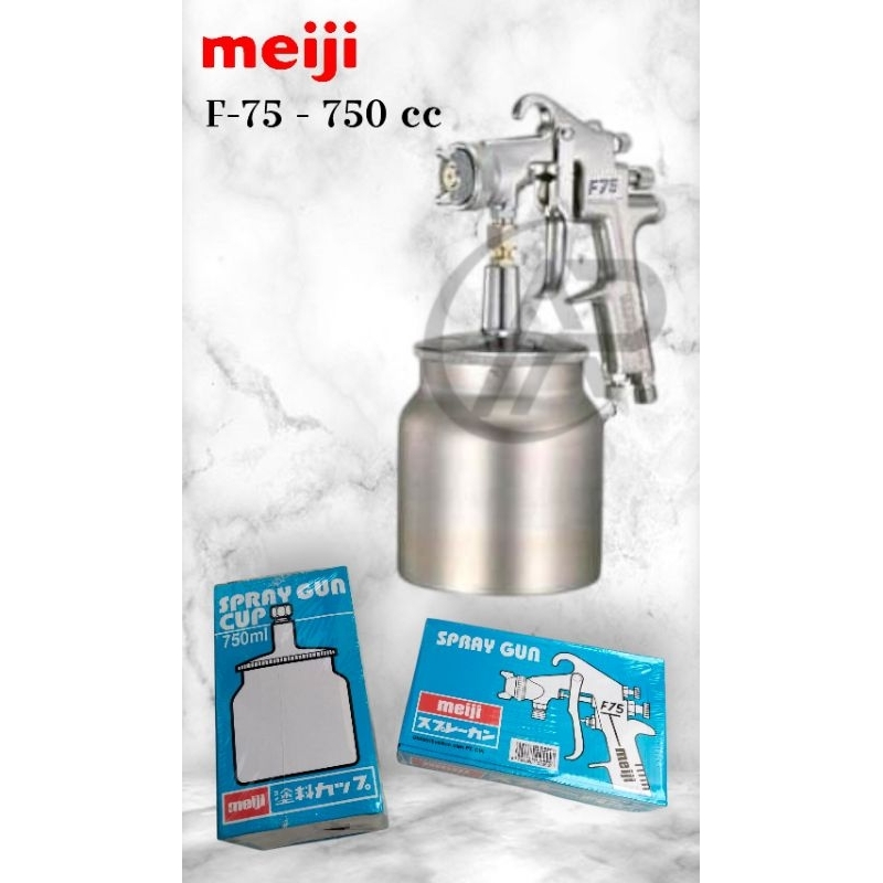 Jual Spray Gun Kompresor Tabung Bawah 750 cc F-75 - MEIJI | Shopee ...