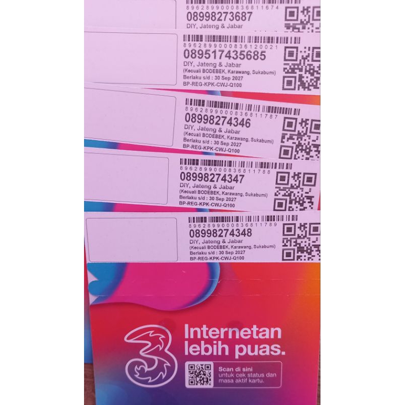 Jual Kartu Perdana Tri 3 GB Nasional | Shopee Indonesia