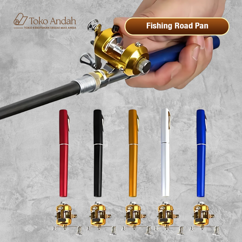 Jual Satu set Joran Pen Mini Alat Pancing Pulpen Casting dan Spinning ...