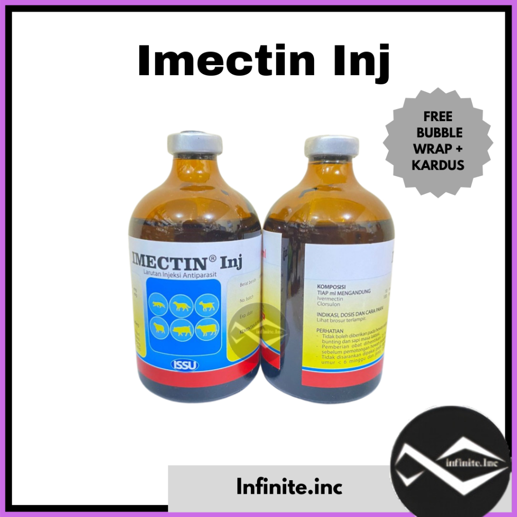 Jual Imectin Inj 100 ml - Obat anti Parasit Kutu Cacing pada Hewan Sapi ...