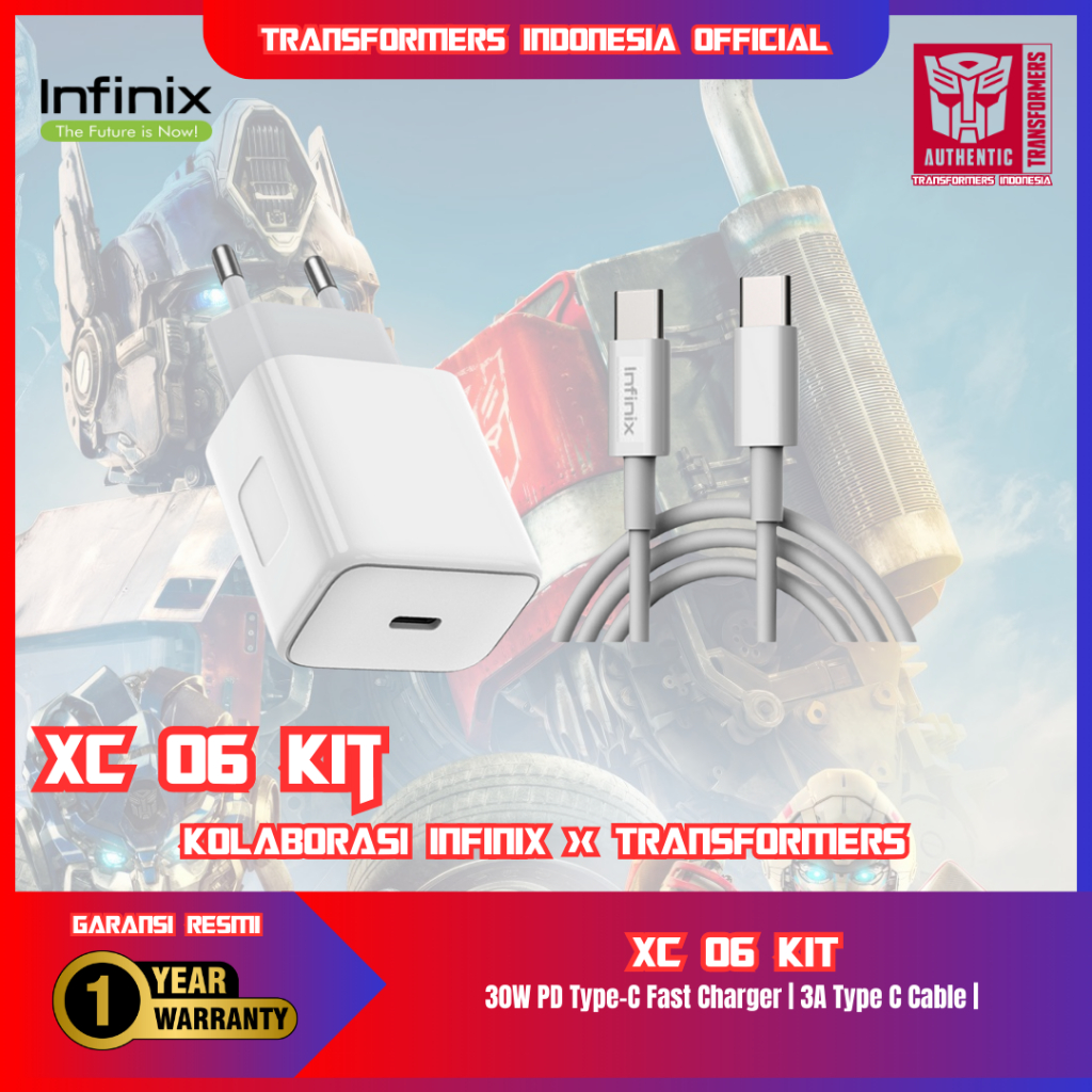 Jual TRANSFORMERS x INFINIX XC06 Charger Kit - 30W Fast Charging ...
