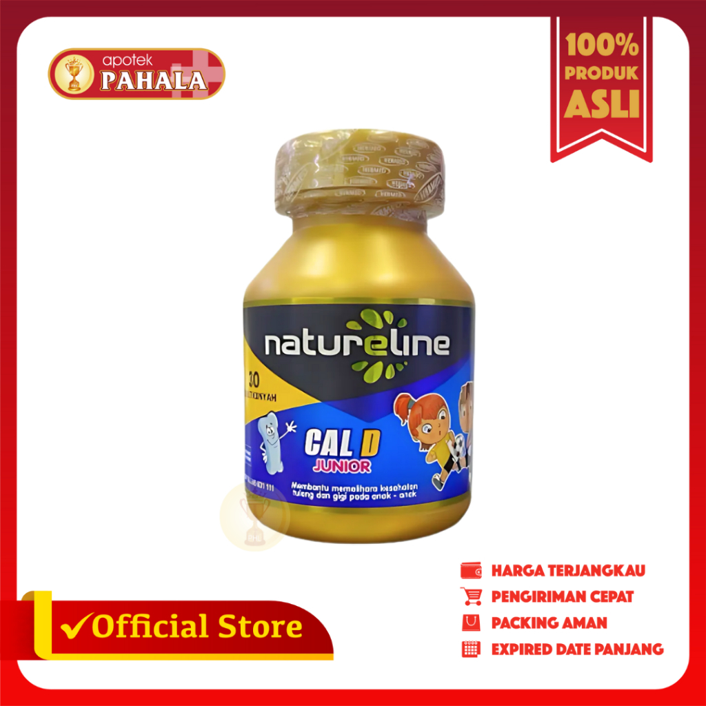 Jual Natureline Cal D Junior 30 Tablet Kunyah I Multivitamin Kalsium ...