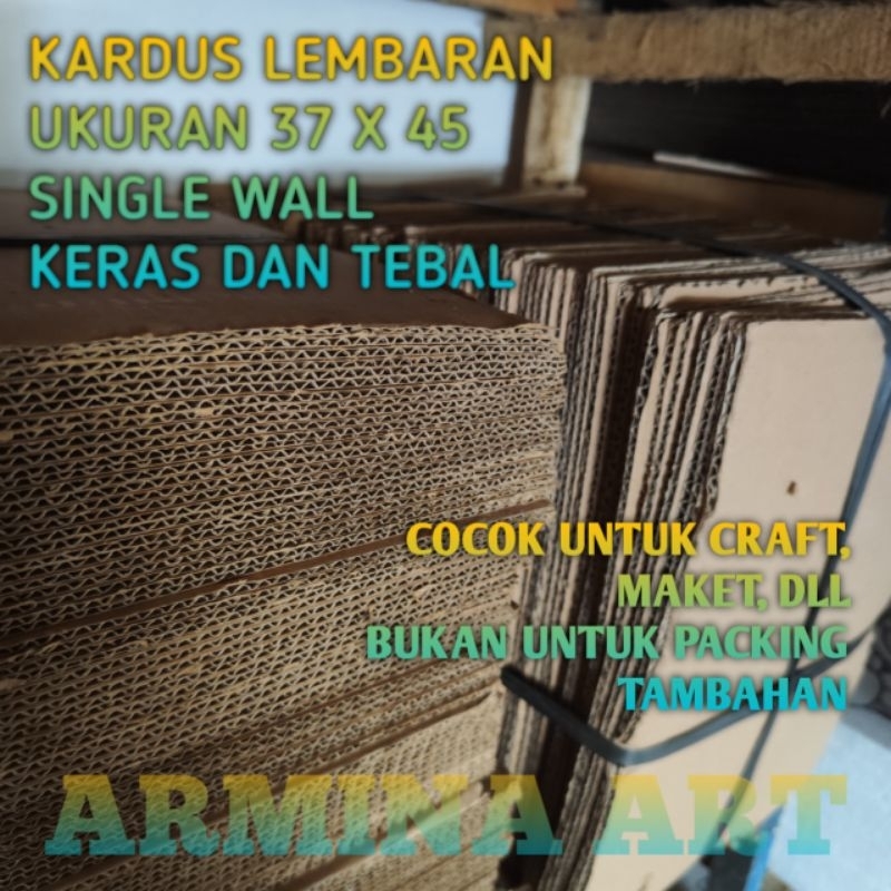 Jual KARDUS KARTON LEMBARAN 37 x 45 cm Single Wall Corrugate Cardboard ...
