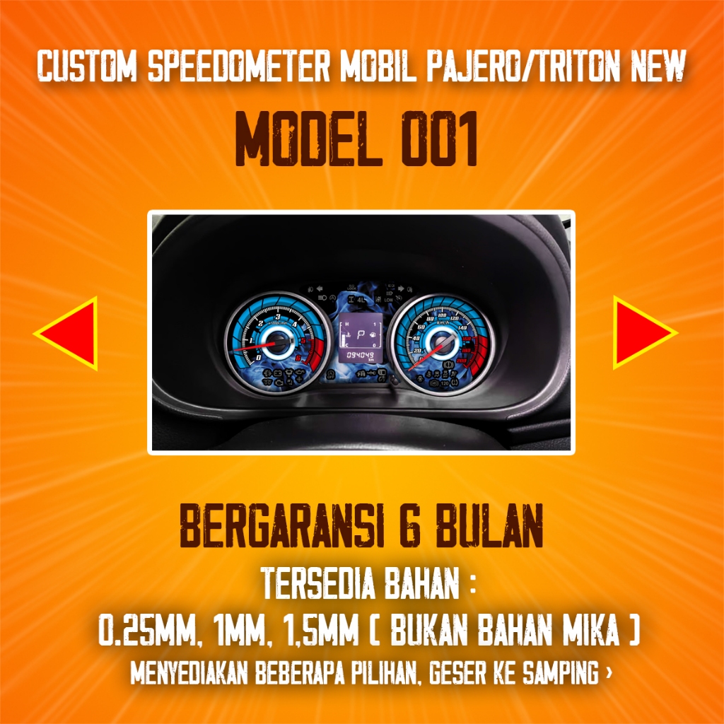 Jual Custom Speedometer Mobil Pajero Atau Triton New Model 001 - 003 ...