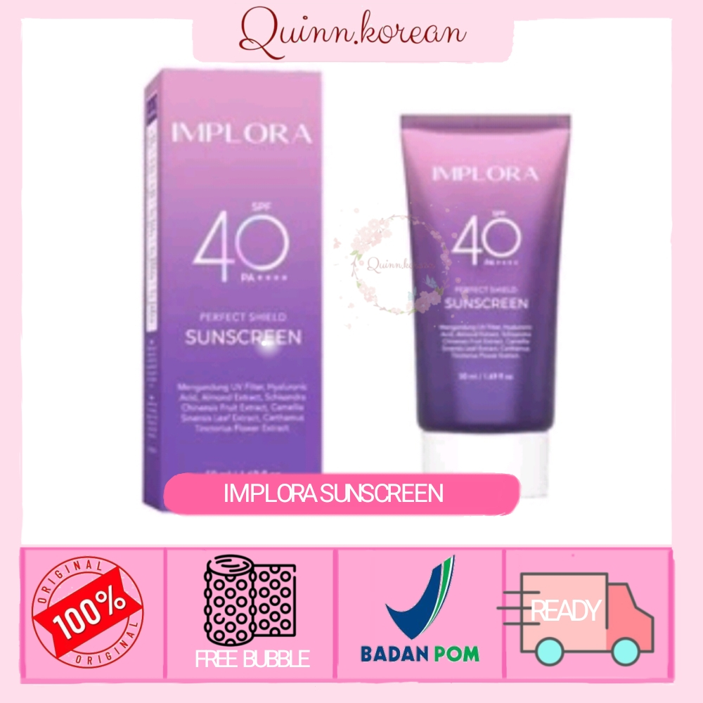 Jual IMPLORA perfect shield sunscreen SPF40 /SPF 30 PA++++ 50ml ...