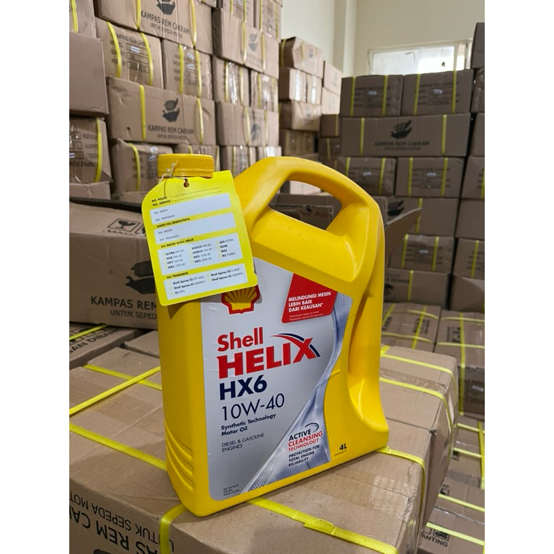 Jual SHELL HELIX HX6 10W-40 SYNTHETIC TECHNOLOGY 4LTR | Shopee Indonesia