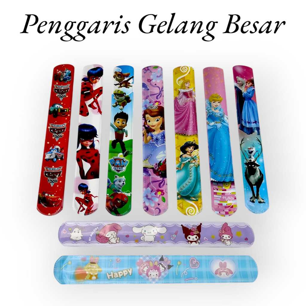 Jual Penggaris Lipat Besar / Penggaris Gelang Jepret Viral Karakter ...