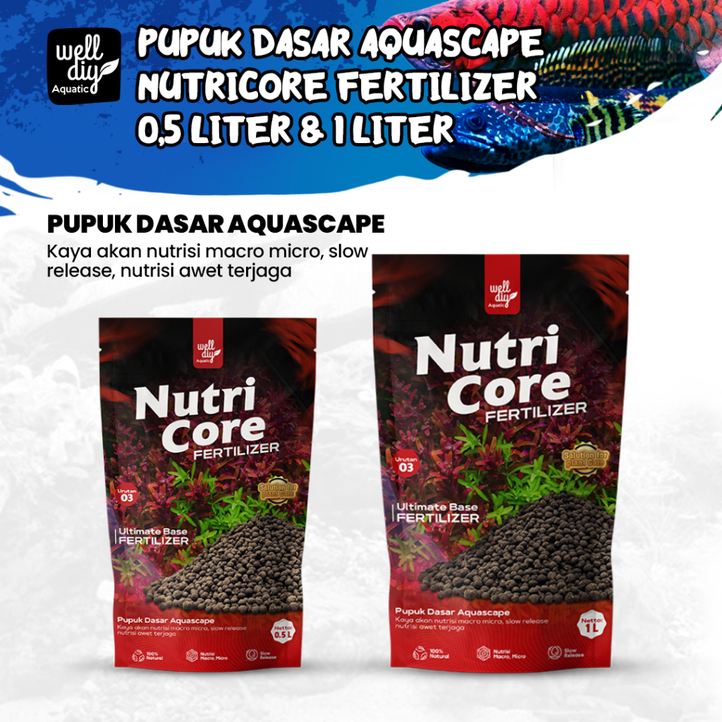 Jual Pupuk Dasar Aquascape Nutricore Fertilizer 0,5 Liter & 1 Liter FISH HEAVEN | Shopee Indonesia