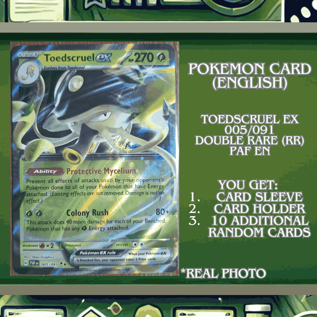 Jual Kartu Pokemon TCG Toedscruel Ex RR English PAF EN | Shopee Indonesia