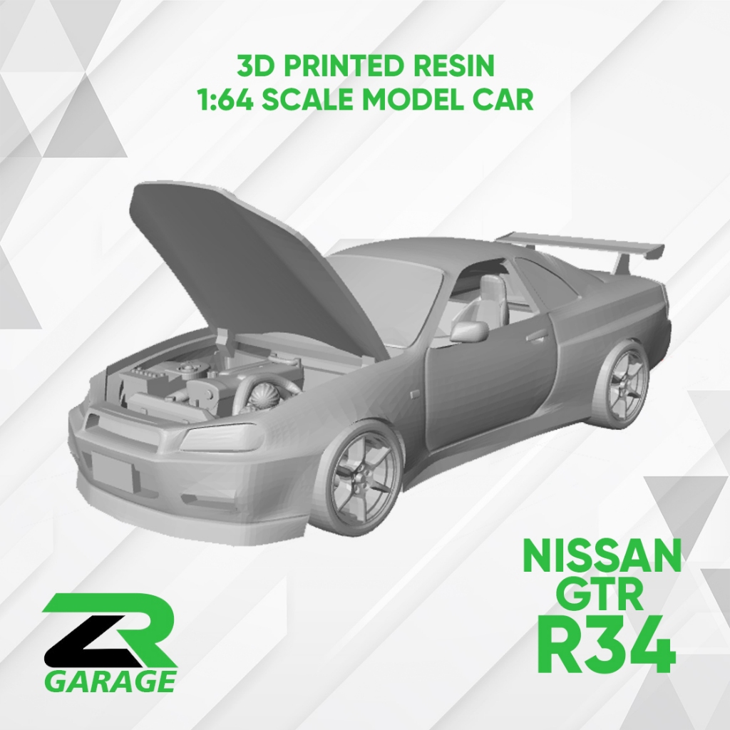 Jual Kit Car 1/64 scale Nissan Skyline GTR R34 / Hotwheel Skyline R34 ...