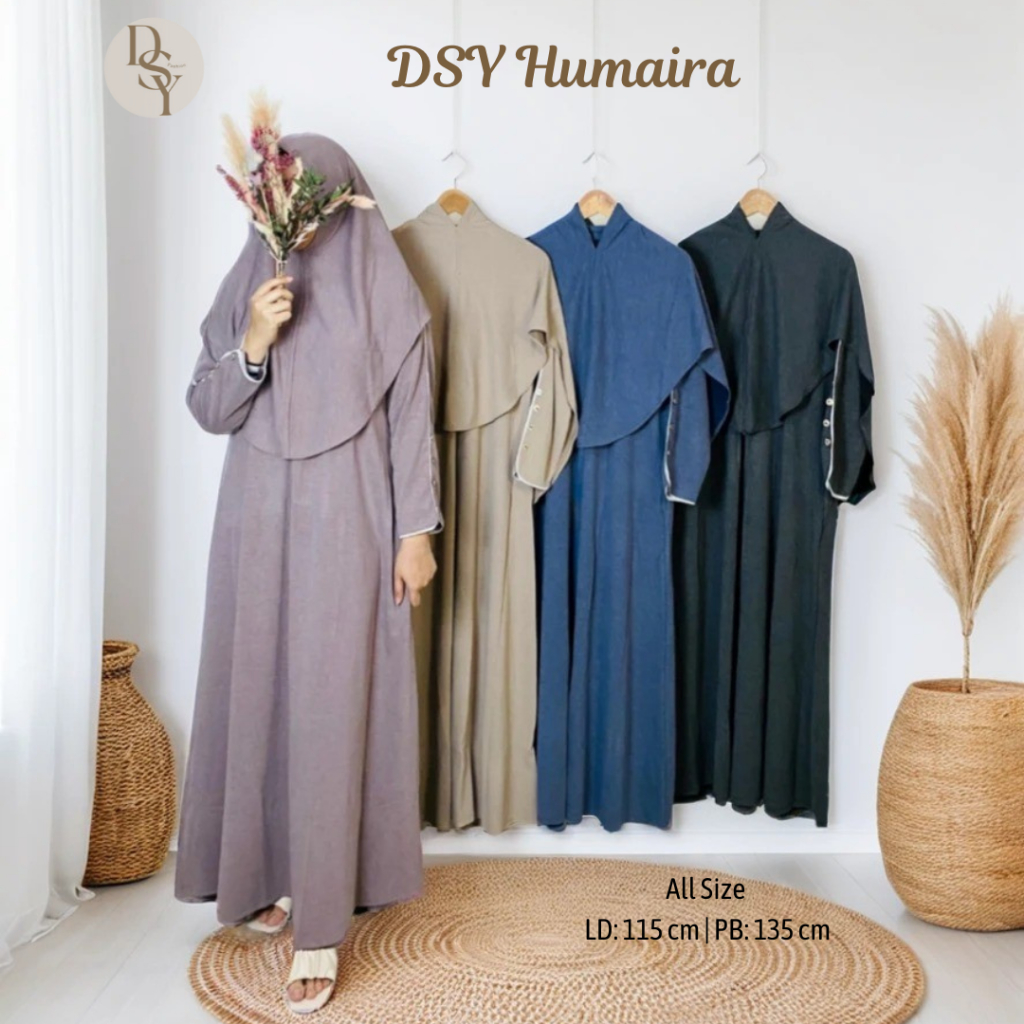 Jual DSY Humaira Gamis Plus Hijab Wanita Muslim Knit Premium Trendy ...