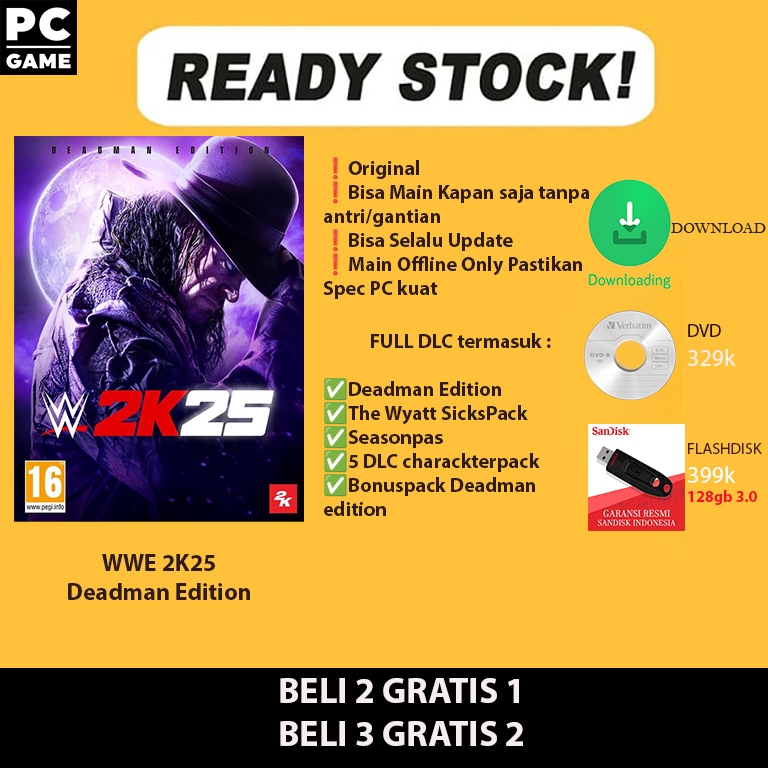 Jual WWE 2K25 Deadman Edition PC Original | Shopee Indonesia