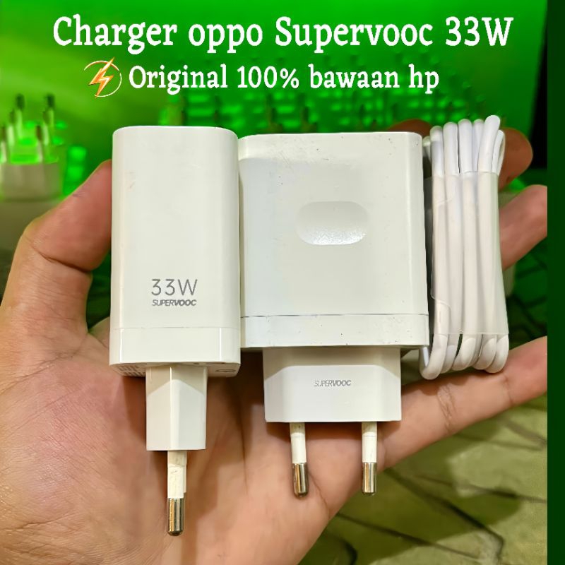 Jual Charger Oppo Supervooc 33 watt bawaan HP | Shopee Indonesia