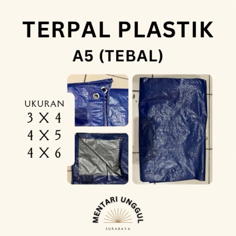 Jual Terpal Plastik A5 (TEBAL) Warna Biru Silver UKURAN BESAR | Terpal ...