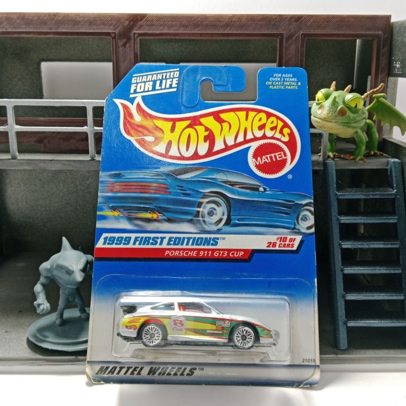 Jual Hot Wheels Base Besi Body Besi Porsche 911 GT3 Cup (1999 First ...