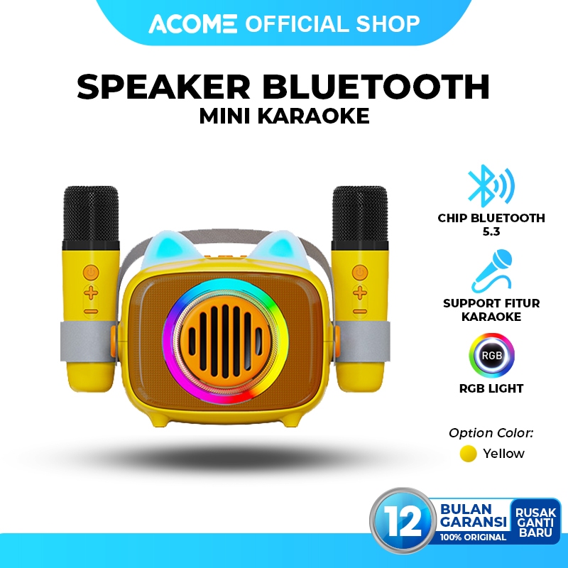 Jual ACOME A18 Speaker Karaoke Bluetooth 5.3 Dual Microphone / Speaker ...