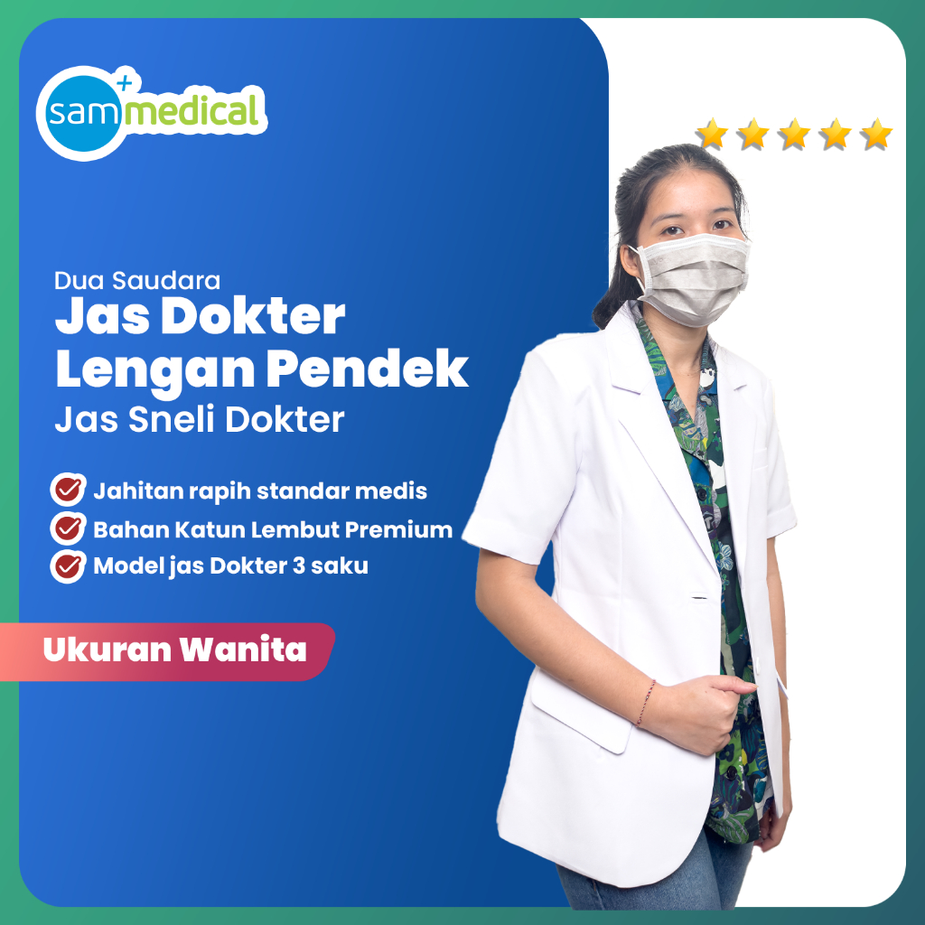 Jual Dua Saudara Jas Dokter Wanita Lengan Pendek / Sneli Snelli ...
