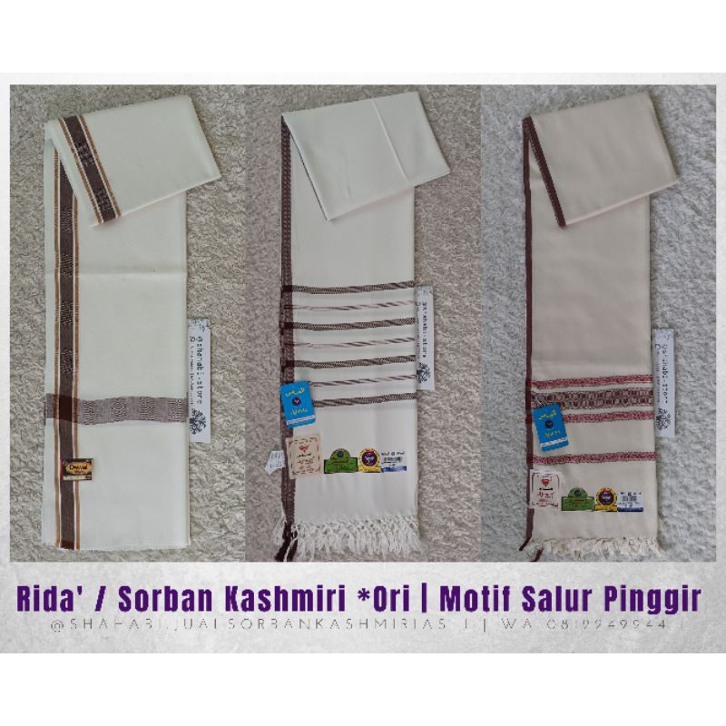 Jual PROMO Surban Kashmiri Motif pinggir eksklusif | Rida Kashmiri Ori ...