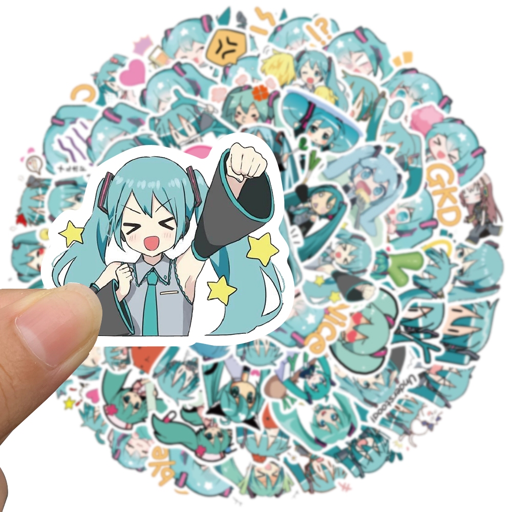 Jual [65PCS]Stiker Pack Lucu Hatsune Miku Stiker Vinyl Anti Air-Sticker ...