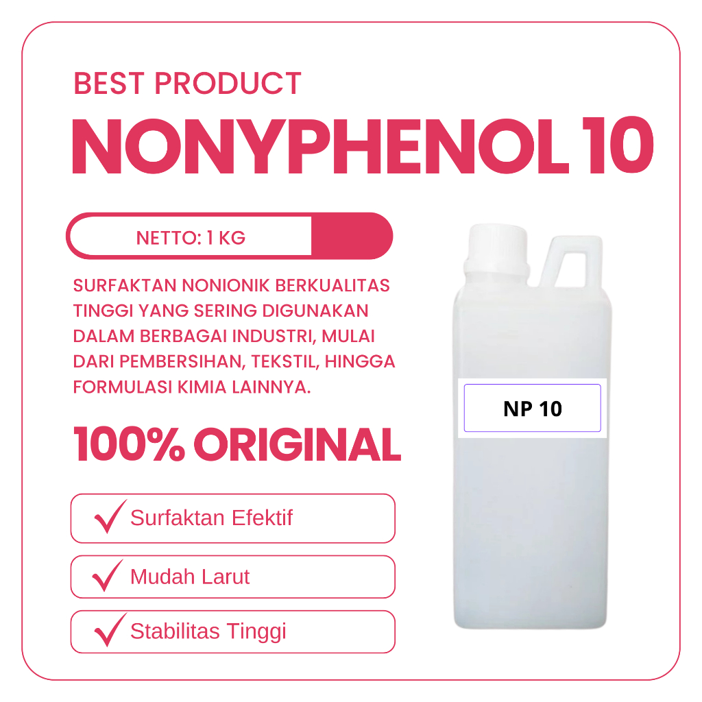 Jual NP 10 Nonyl Phenol 10 Tergitol 1Kg | Shopee Indonesia