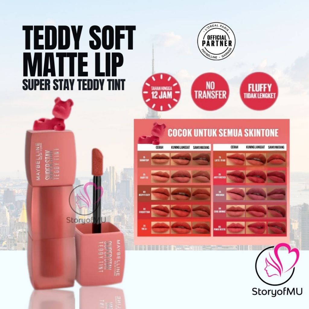 Jual ️ StoryofMU ️ MAYBELLINE Superstay Teddy Tint 5 ml - Teddy Soft ...