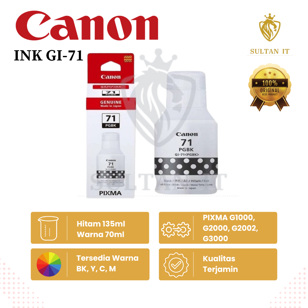 Jual Tinta Printer Canon Gi 71 Ink Tank Print | Shopee Indonesia