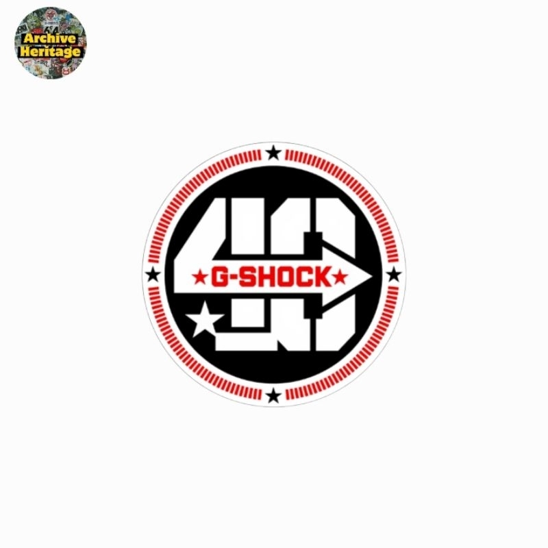 Jual sticker 40th Anniversary G-Shock watches rounded stiker | Shopee ...