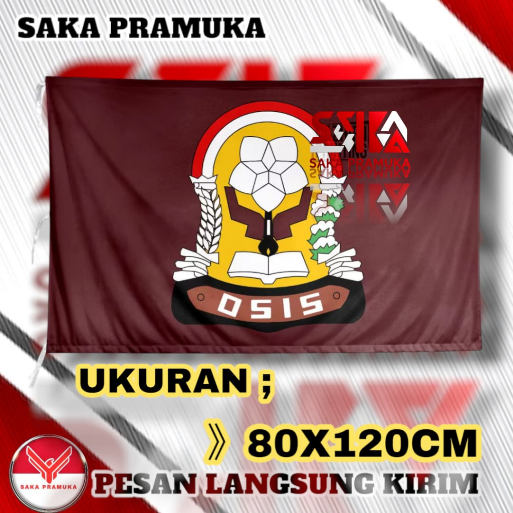 Jual Bendera osis anak sekolah SMA ukuran 80x120cm | Shopee Indonesia