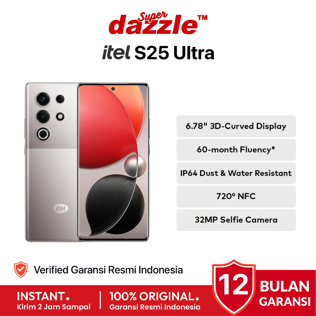 Jual [ TERLARIS ] HP itel S25 ULTRA 8/256 8/128 GB NFC Original 100% Garansi Resmi 12 Bulan ...