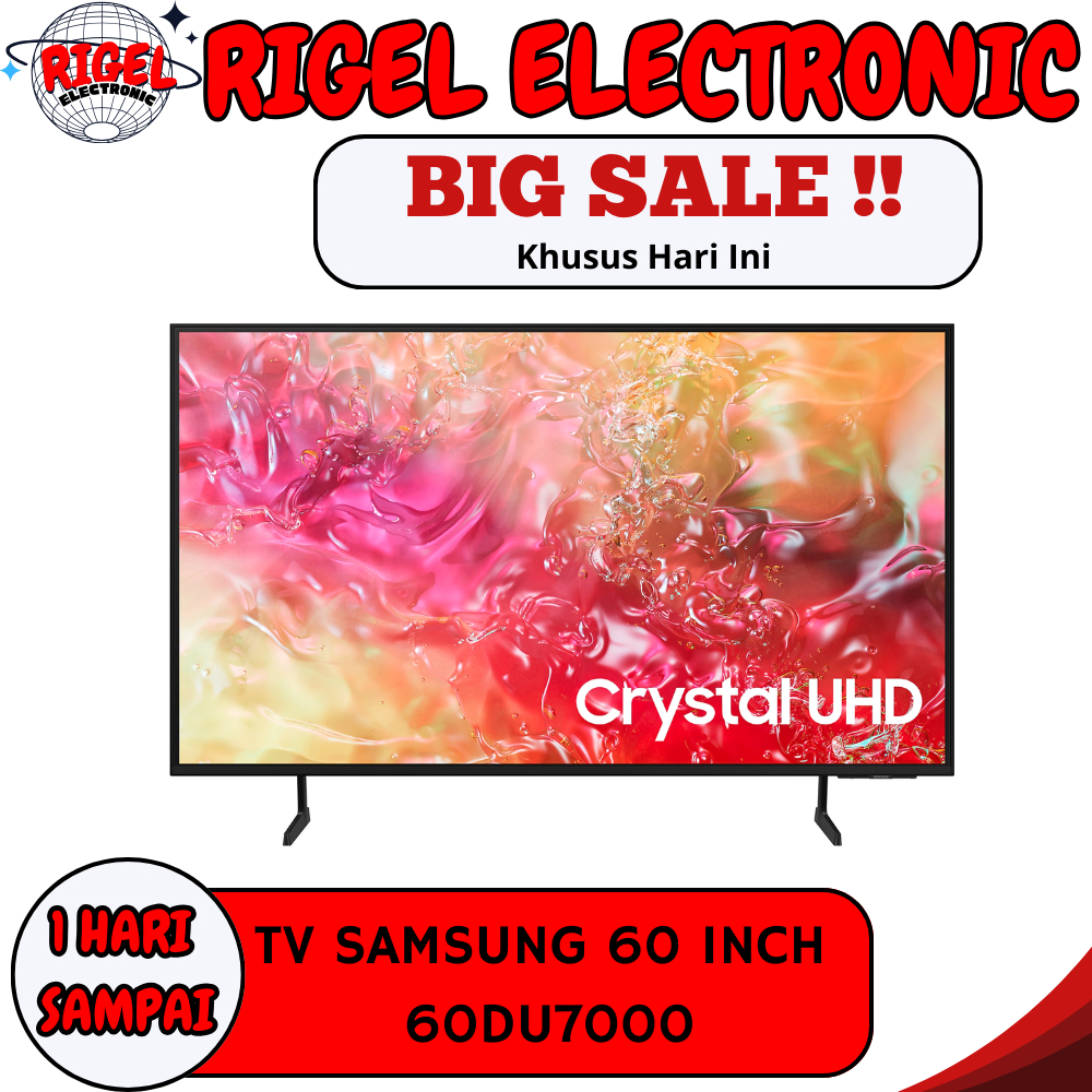 Jual SAMSUNG 60DU7000 SMART TV 60 INCH CRYSTAL UHD 4K UA60DU7000KXXD (2024) | Shopee Indonesia