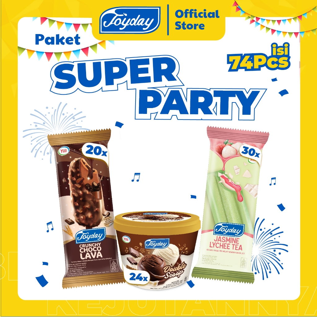 Jual Joyday Ice Cream PAKET SUPER PARTY - 74 pcs Es Krim | Shopee Indonesia