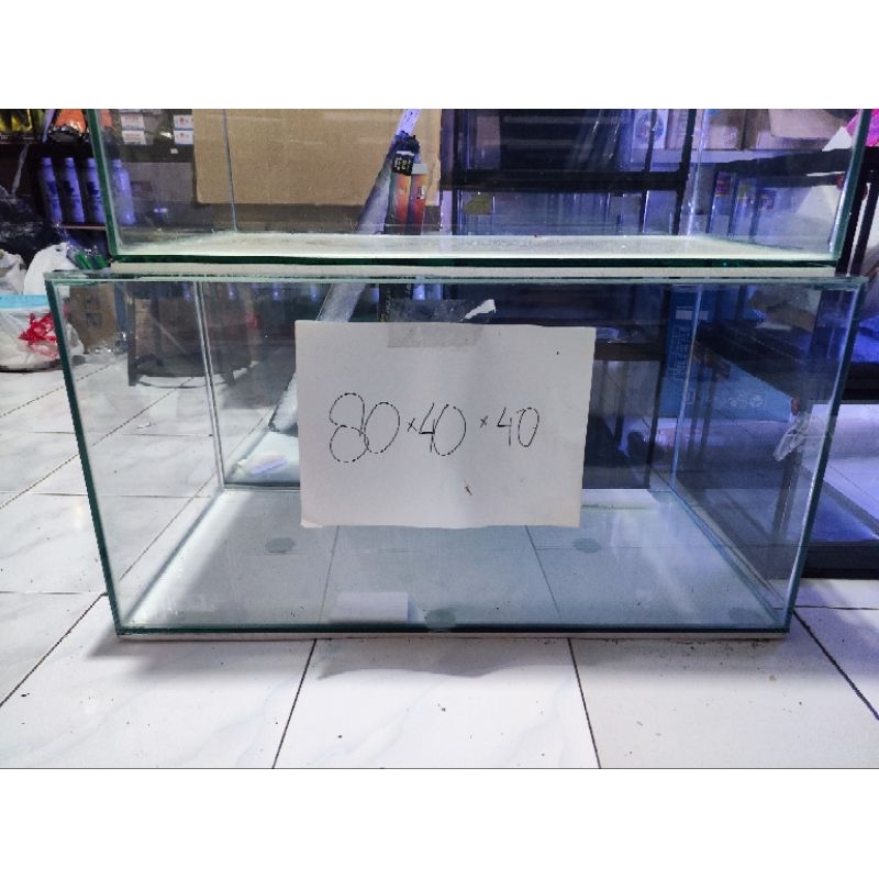 Jual Aquarium Kaca Size 80x40x40 Ketebalan Kaca 5 Mili (pesanan khusus ...