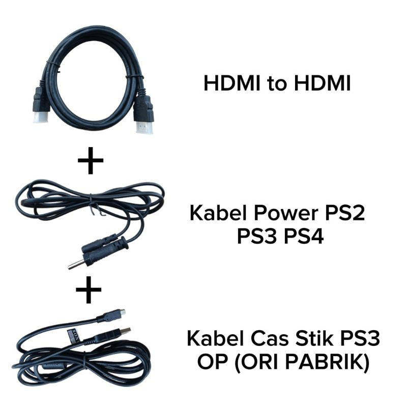 Jual PROMO 1 PAKET ISI 3 Kabel / 1 kabel hdmi 1 kabel power dan 1 kabel ...