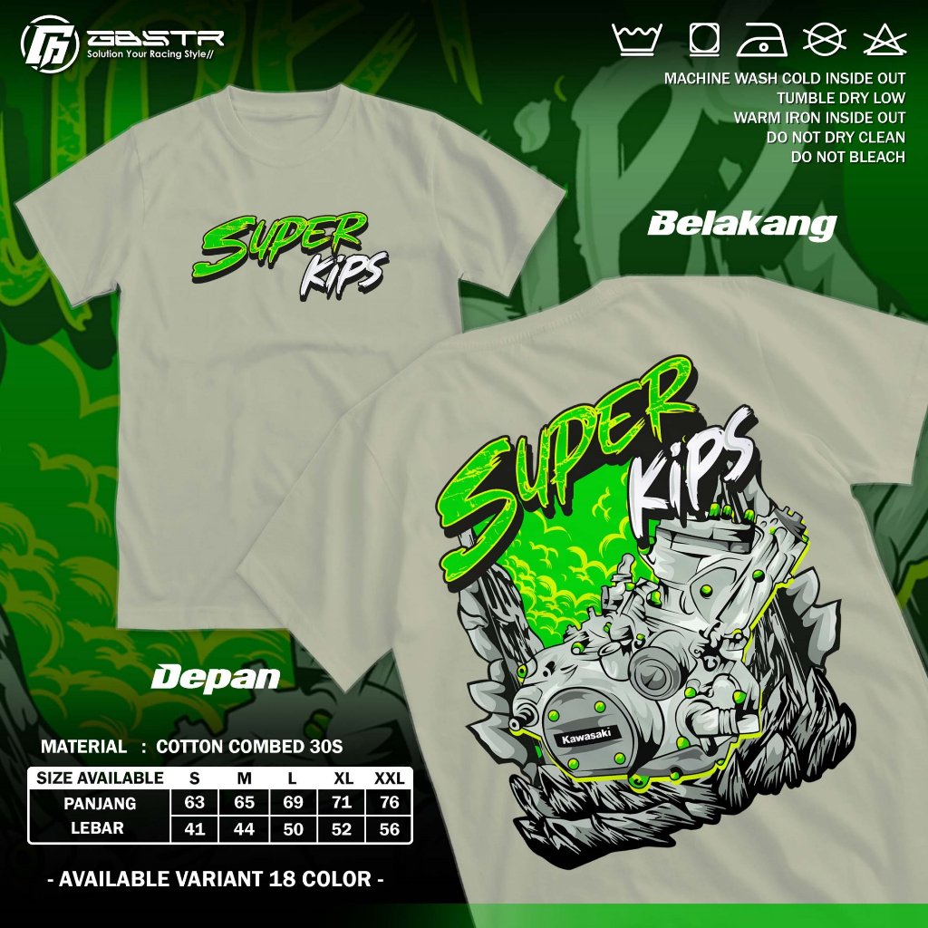 Jual Kaos Racing Super KIPS Ninja Kawasaki Integrated Power Valve ...