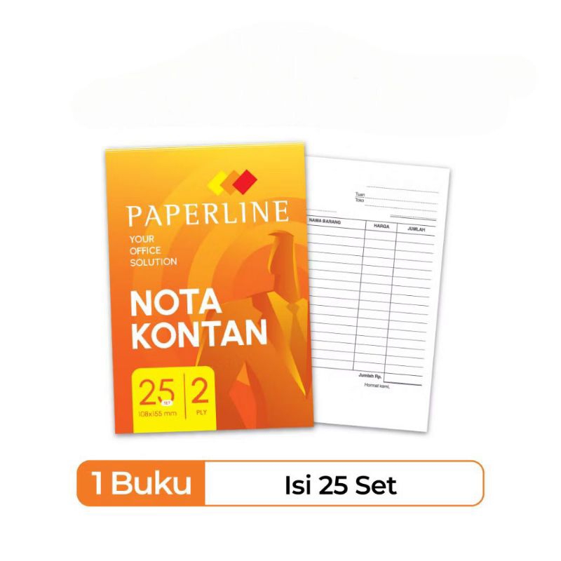 Jual 1 pcs nota 2 ply paperline / nota rangkap 2 ppl / nota / nota 2 ...