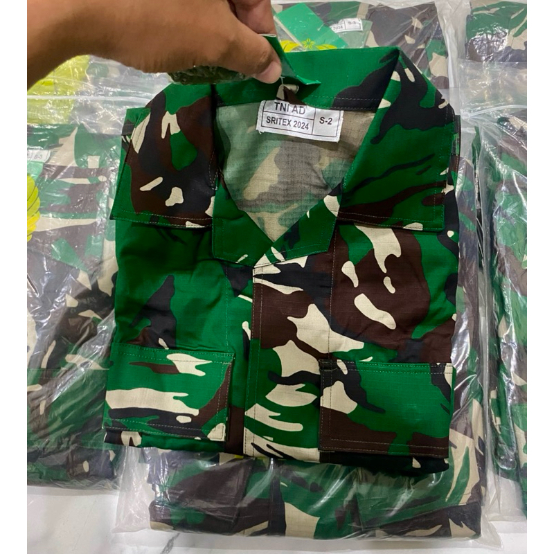 Jual BAJU PDL SRITEX 2024 SEMI WOLL JATAH PEMBAGIAN TNI | Shopee Indonesia