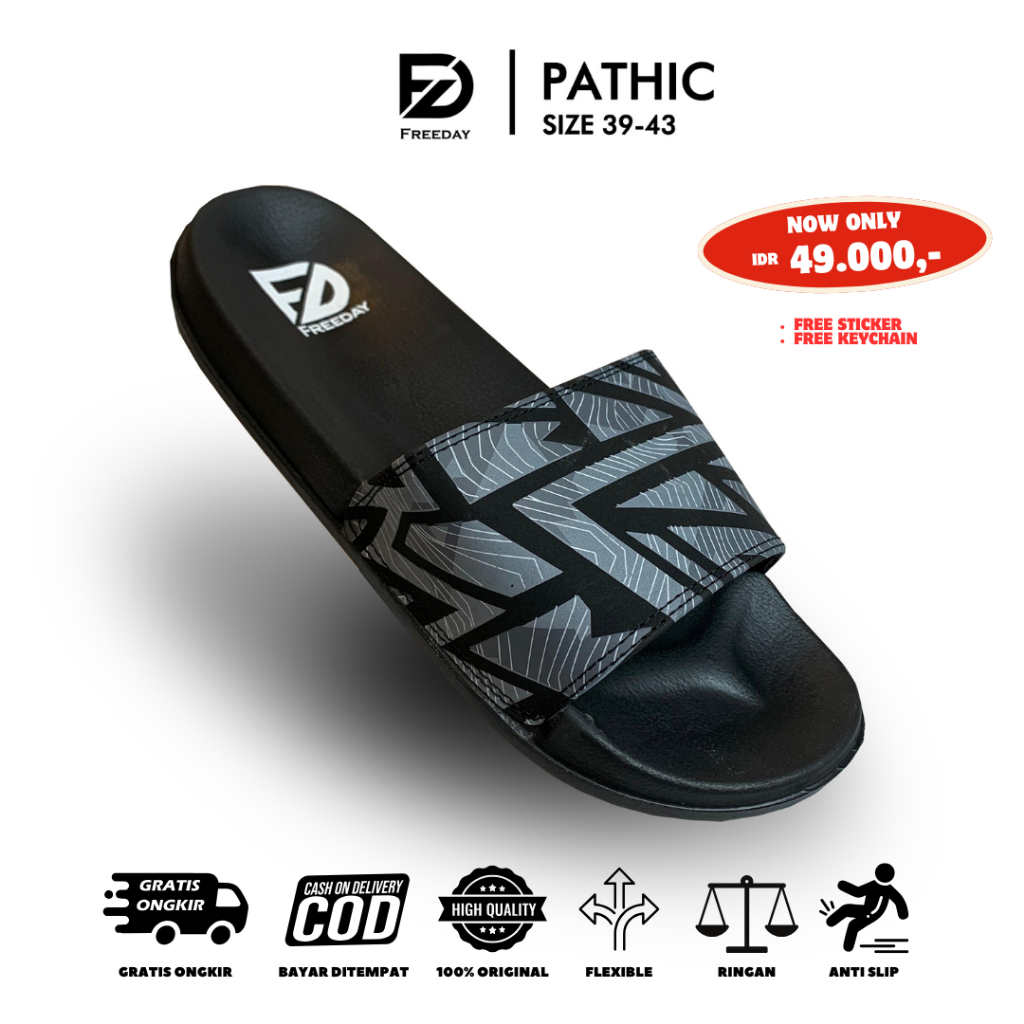 Jual [BISA COD] SANDAL SLIDES MURAH FREEDAY SLIDES SERIES PATHIC Sendal ...