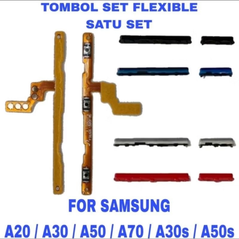 Jual FLEKSIBEL + Tombol Luar ON OFF VOLUME SAMSUNG A20 / A30 / A50 / A70 / A30S / A50S Flexibel ...