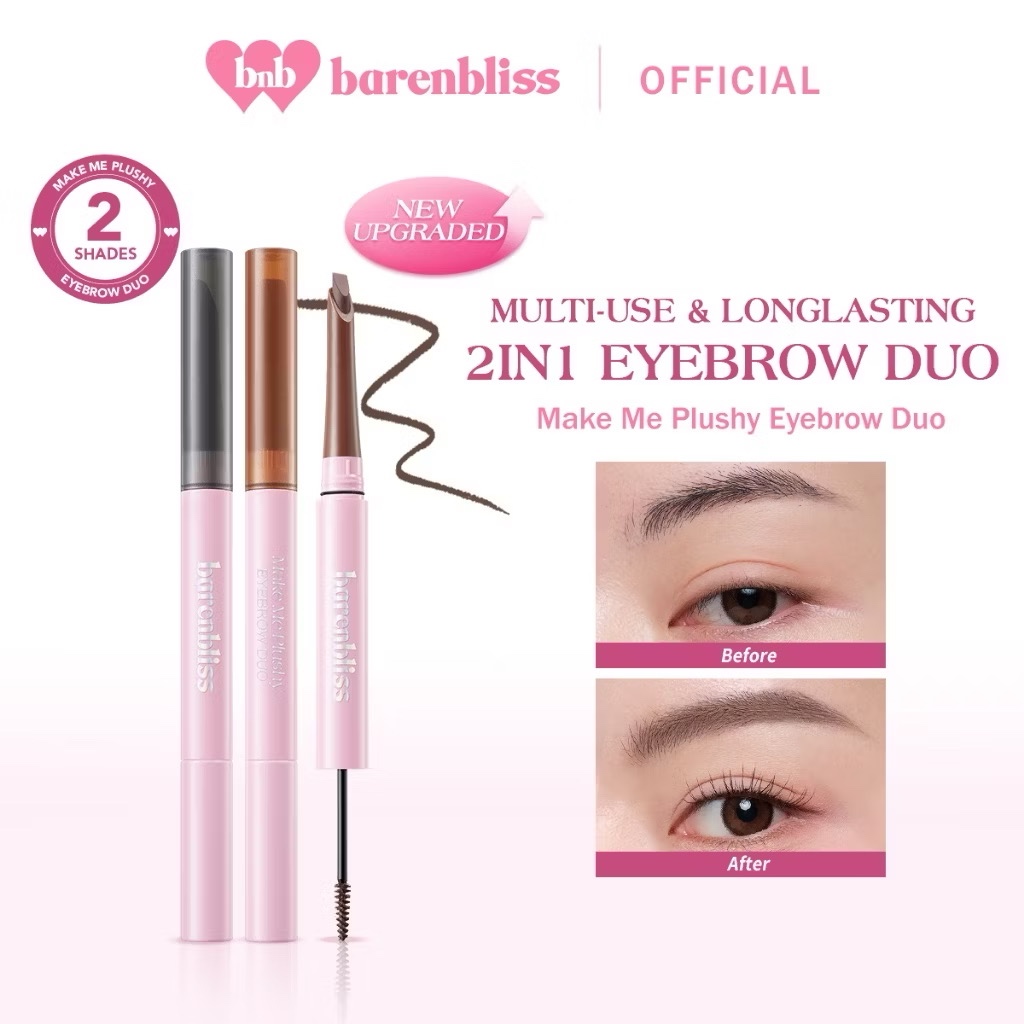 Jual BNB barenbliss Make Me Plushy Eyebrow Duo 2-in-1 Pensil Alis & Browcara 24H Tahan Lama ...