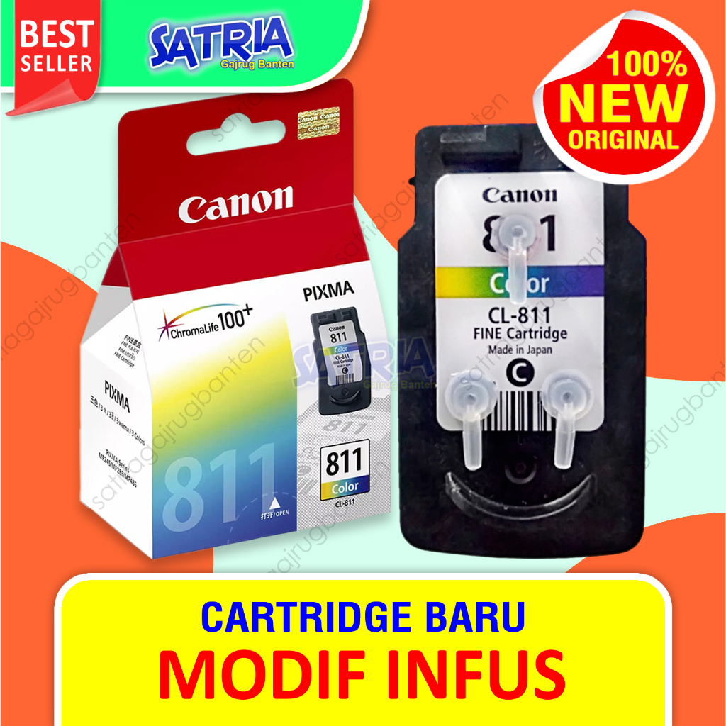 Jual Catridge BARU Canon 811 Mode Modif Infus Cartridge Tinta CL-811 ...