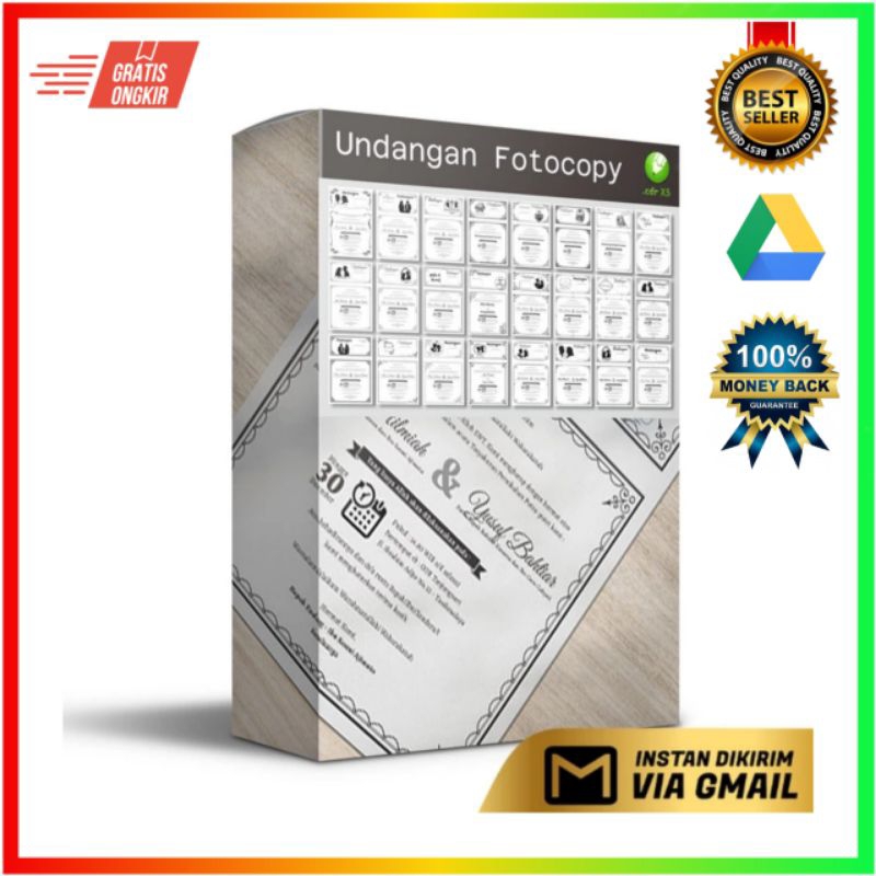 Jual 25 Desain Undangan FotoCopy Format Coreldraw v15 - Template ...