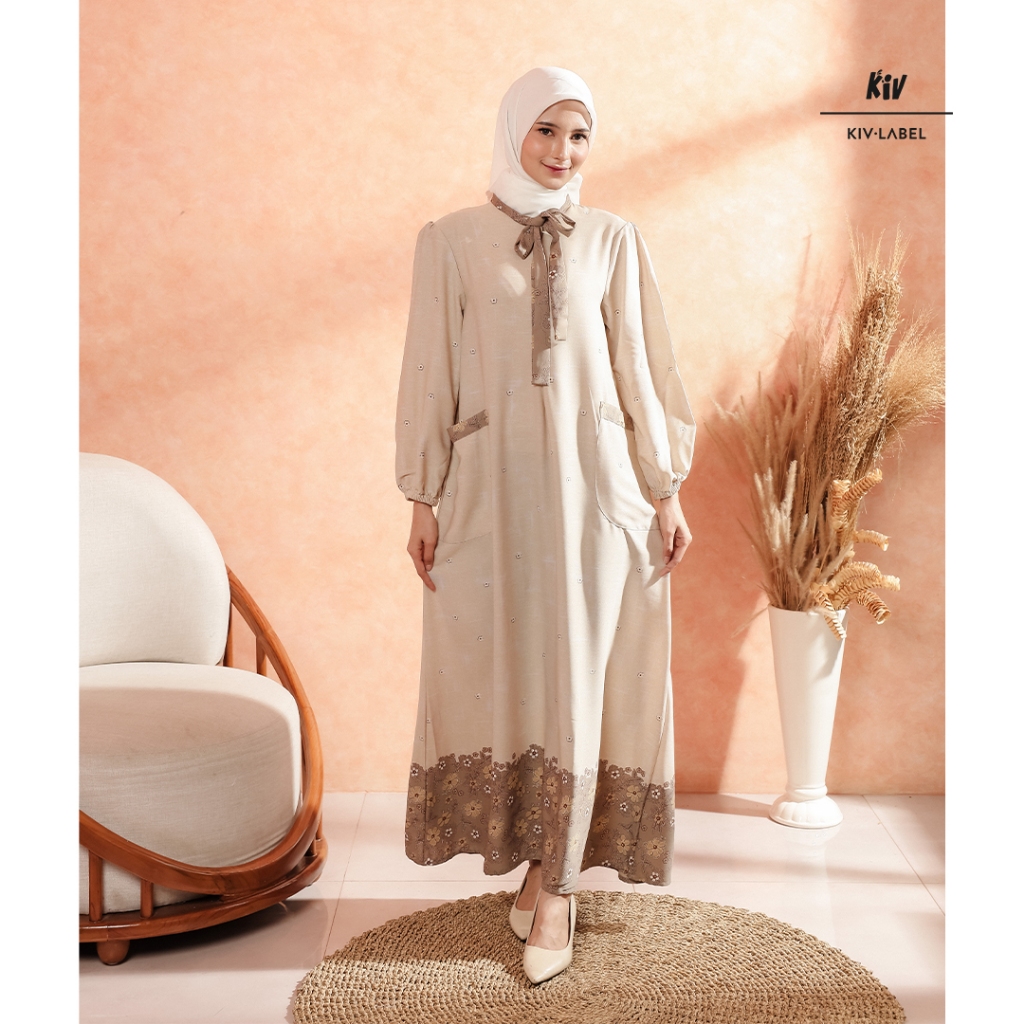 Jual KIV LABEL Gamis Dewasa Motif Signature GMPKL 2224 | Shopee Indonesia