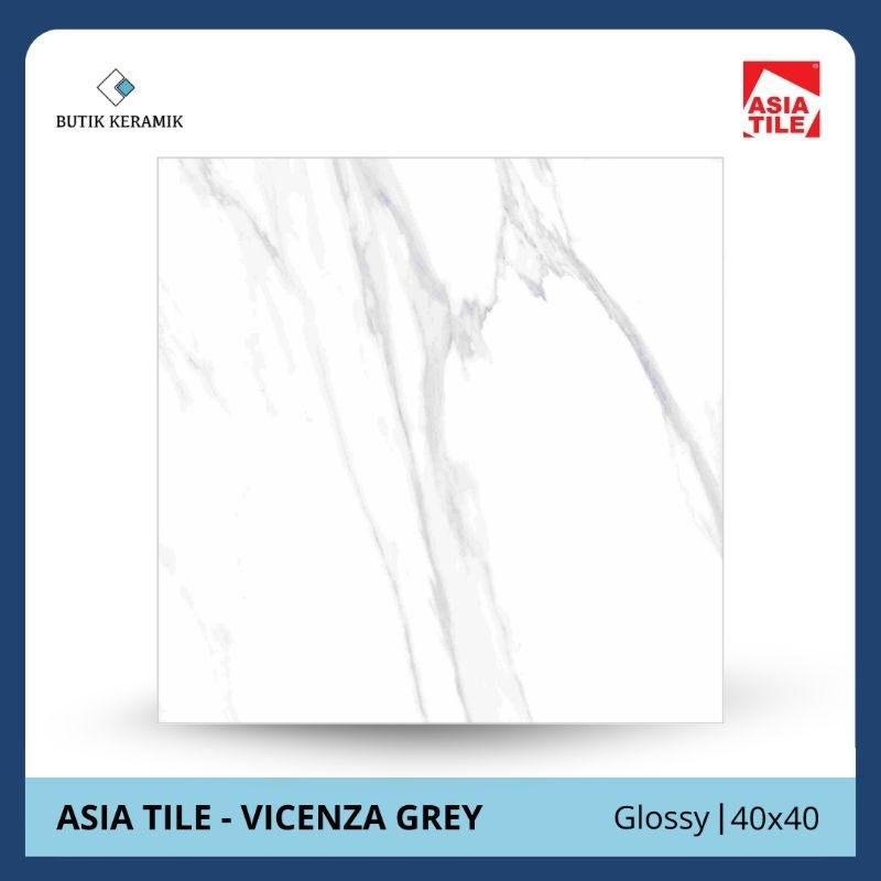 Jual Keramik 40x40 cm | Asia Tile | Vicenza Grey | Glossy | Grade A ...