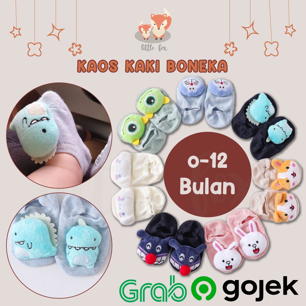 Jual Kaos Kaki Bayi Boneka Karakter 3D Anti Slip Sepatu Anak Lucu Kaos ...