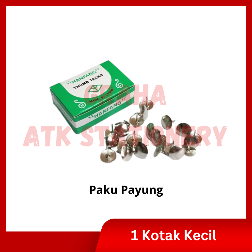 Jual [1 Kotak] Paku Payung / Paku Tindis / Paku Tekan / Paku Becak ...