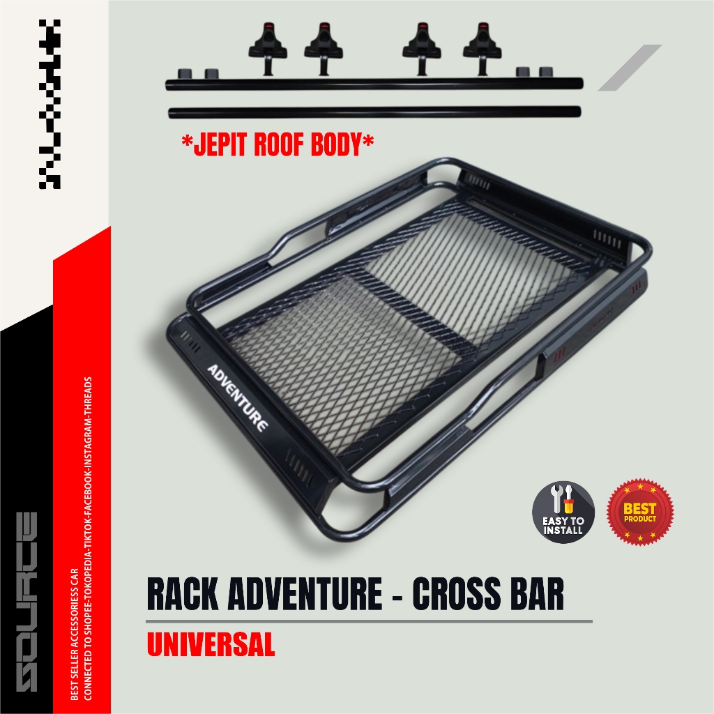 Jual ROOF RACK / RAK ADVENTURE RAK WITH CROSS ROOF BAR / PALANG TENGAH ...
