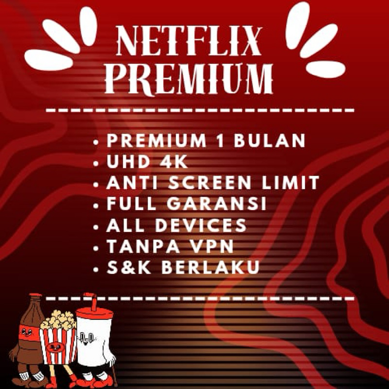 Jual NETFLIXXXXXXX PREMIUM 1 BULAN TERMURAH PRIVATE ANTI SCREEN LIMIT NO VPN UHD4K LEGAL 100% ...
