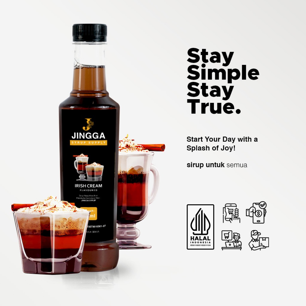 Jual JINGGA Irish Cream 350ml - Sirup Rasa Irish Cream Jingga Syrup ...
