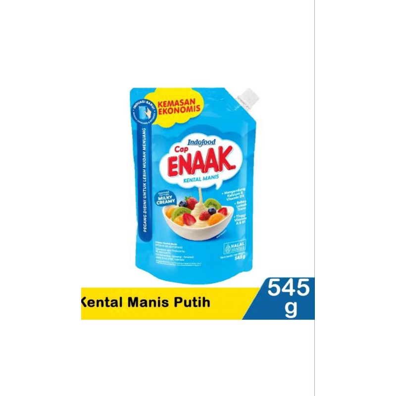 Jual Enak Skm Putih Pouch Kemasan 545 gr//Susu Kental Manis//Skm Enak ...